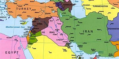 Cipar karti Bliskog Istoka - karta Cipra na Bliskom Istoku (Južnoj ...